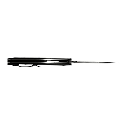 Kershaw Flourish Pocketknife, 3.5" 8Cr13MoV Steel Drop Point Blade, Assisted Opening with Flipper, Carbon Fiber Handle Overlay, Folding EDC,Black