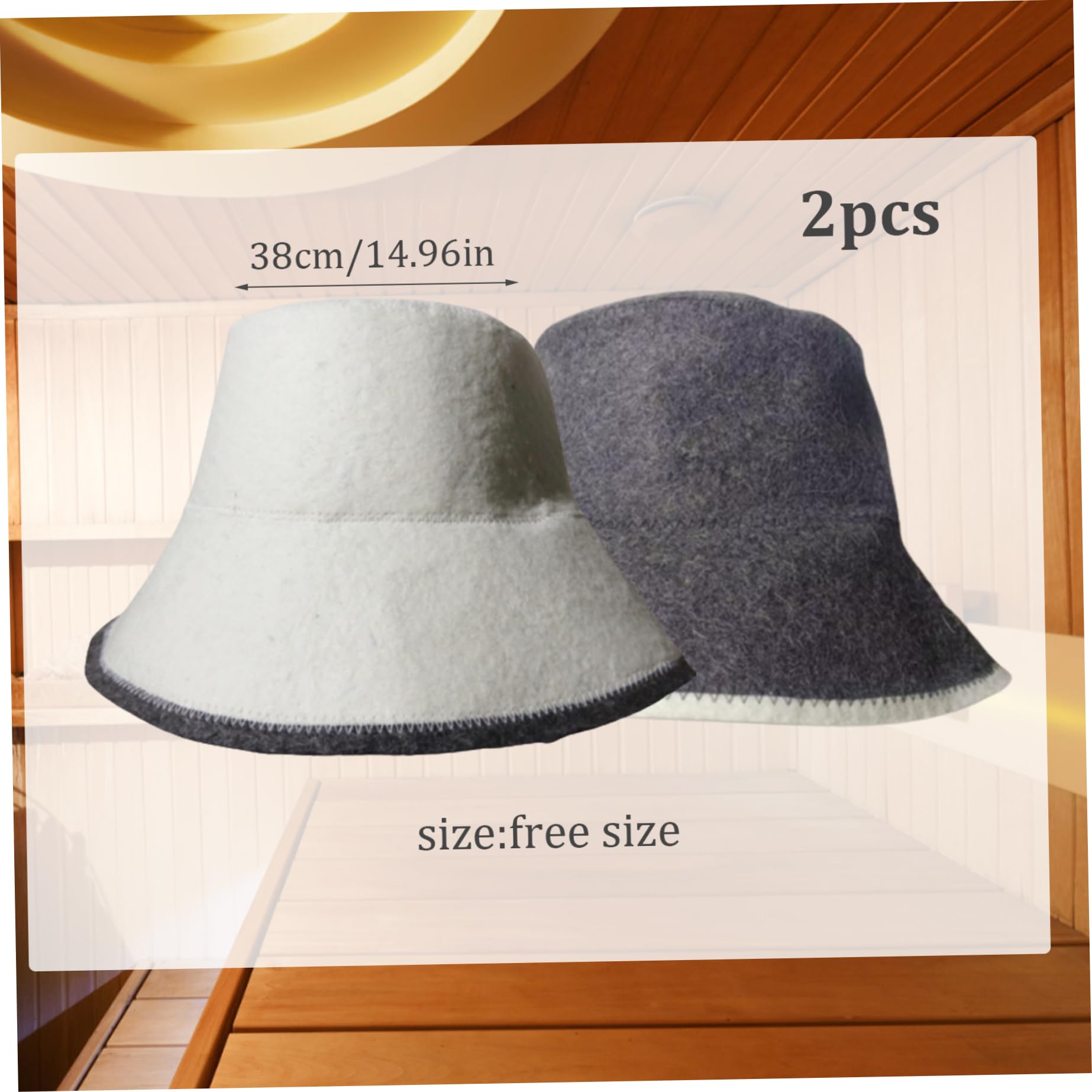 NewGtuizi Sauna Hat for Women and Men,2PCS Felt Water Absorbent Sauna Hat for Women Men Regulate Temperature Fisherman's Sauna Cap Style2