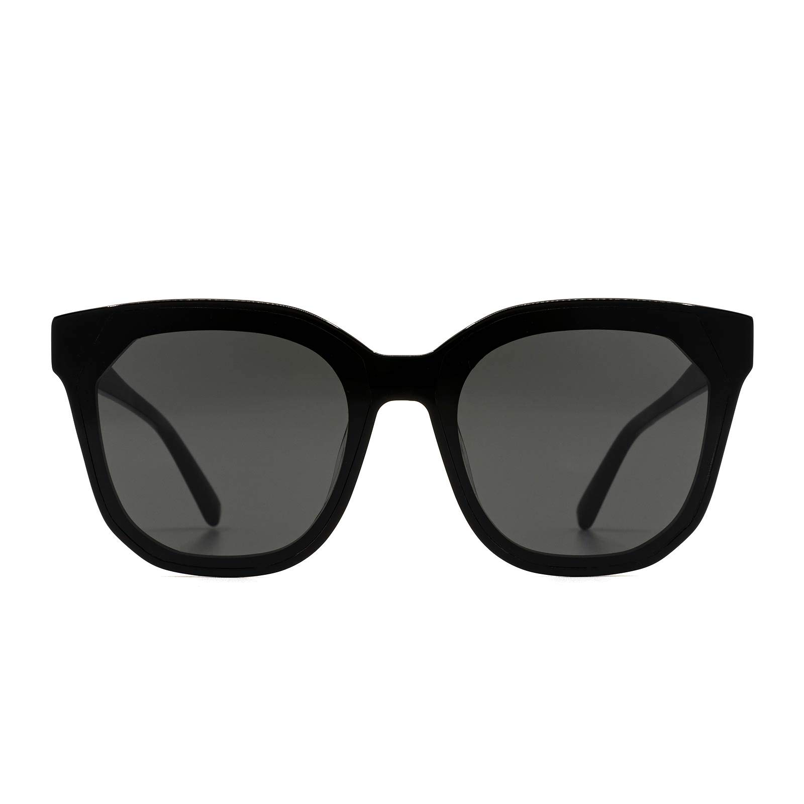 DIFF Gia Designer Oversized Square sunglasses for Women UV400 Protection Protection, Black + Grey