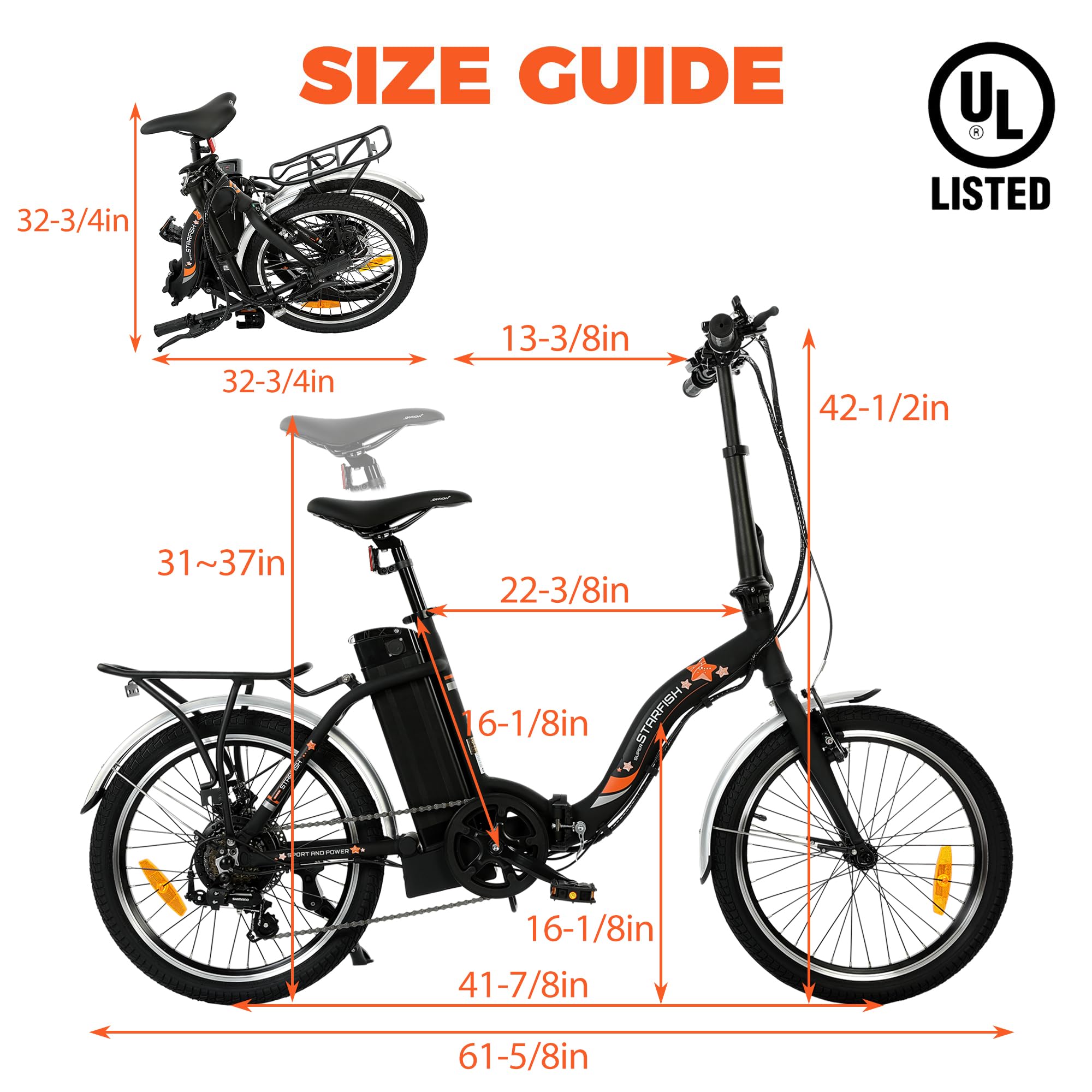 ECOTRIC Step-Through-2 20" Folding Electric Bicycle Powerful 350W Motor 36V/12.5AH Removable Lithium Battery City Bike Alloy Frame Ebike LED Display - 90% Pre-Assembled