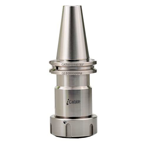 iCarbide CAT40 ER40 4''L ER COLLET CHUCK TOOL HOLDER G2.5 25000RPM (USA)