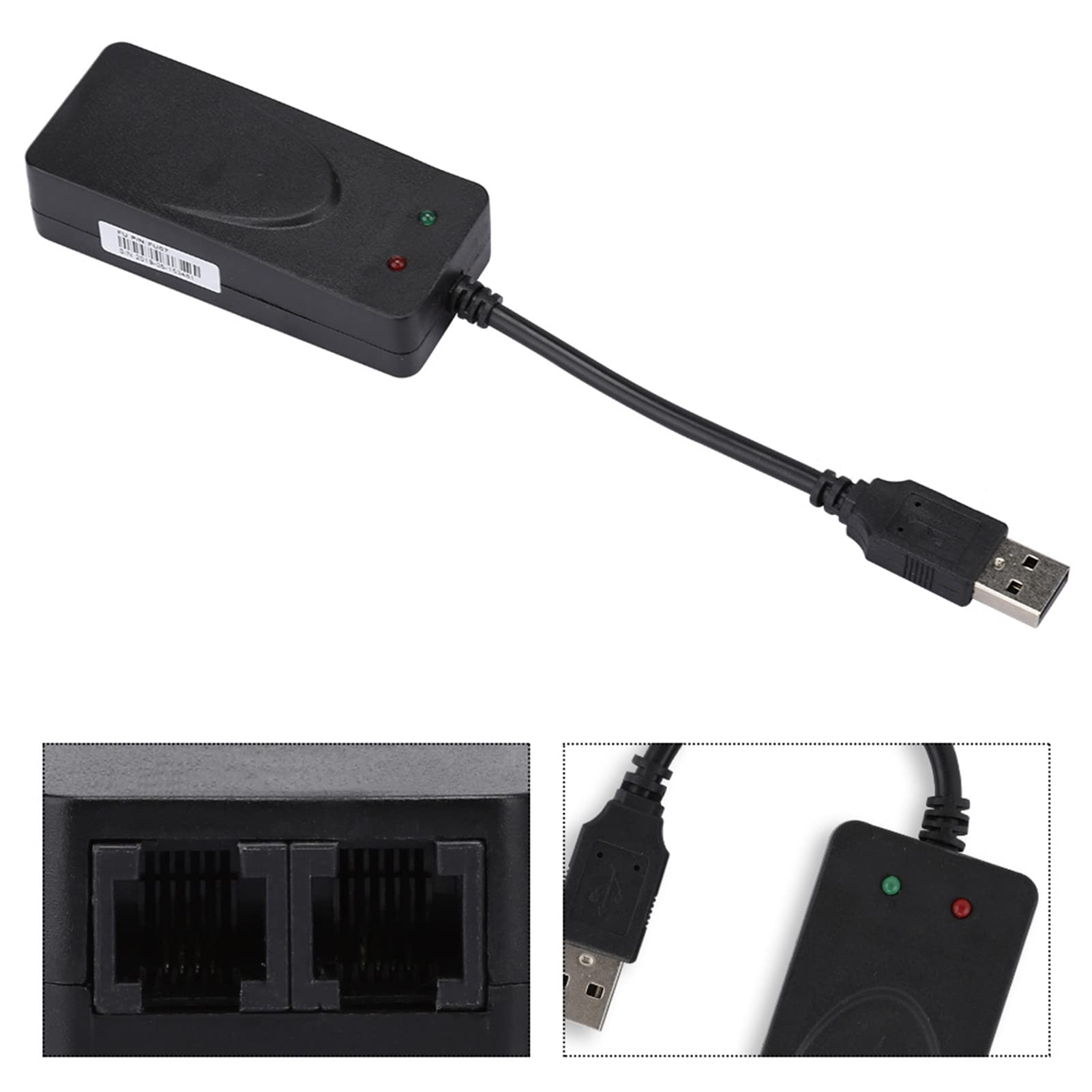 Fax Modem, Convenient External USB 2.0 56K Modem with Compatible at and Extended at Command Sets for Win 7/Win 8/Win 10/Win XP