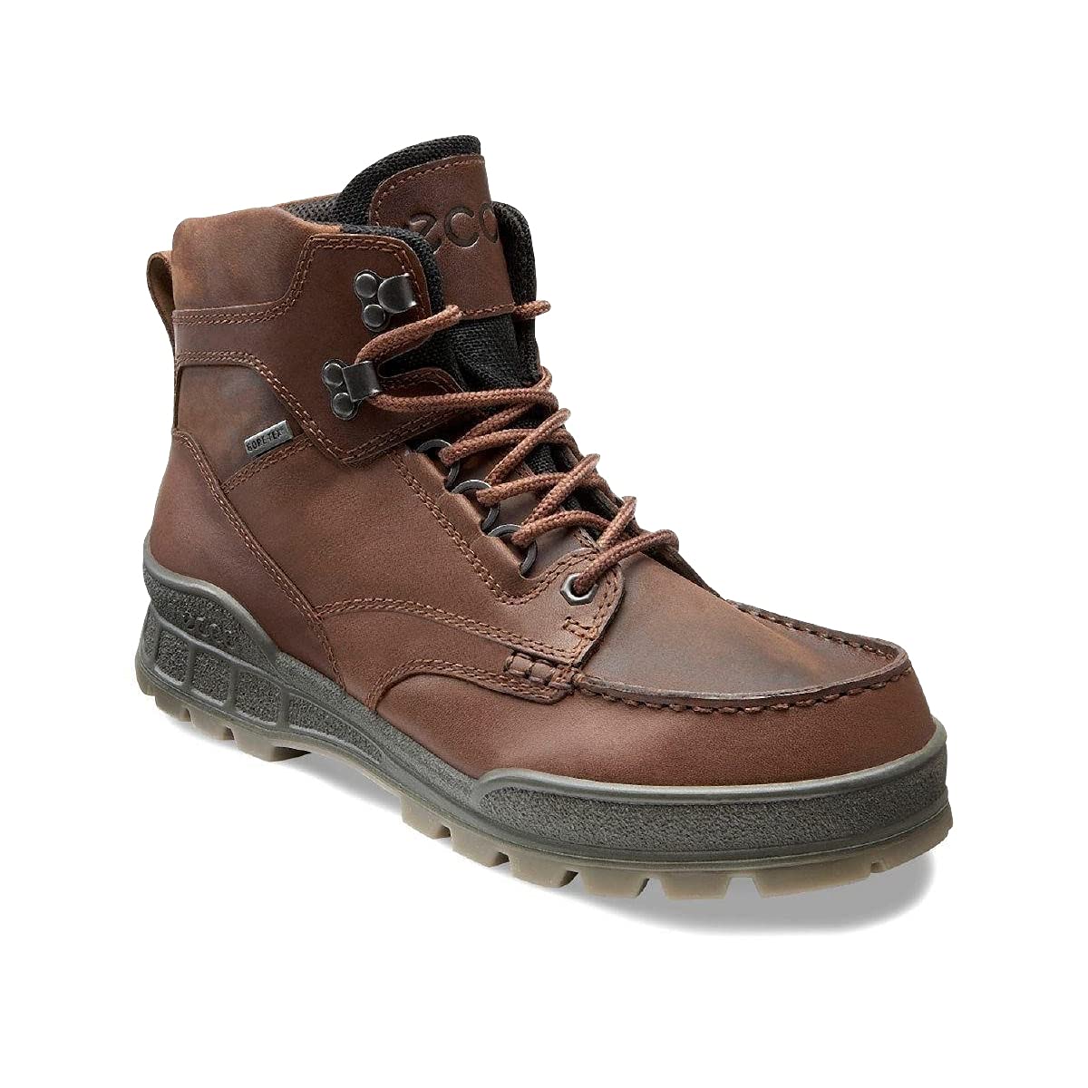 ECCO Men's Track II High GORE-TEX waterproof outdoor hiking Boot, Bison, 47 EU (US Men's 13-13.5 M)