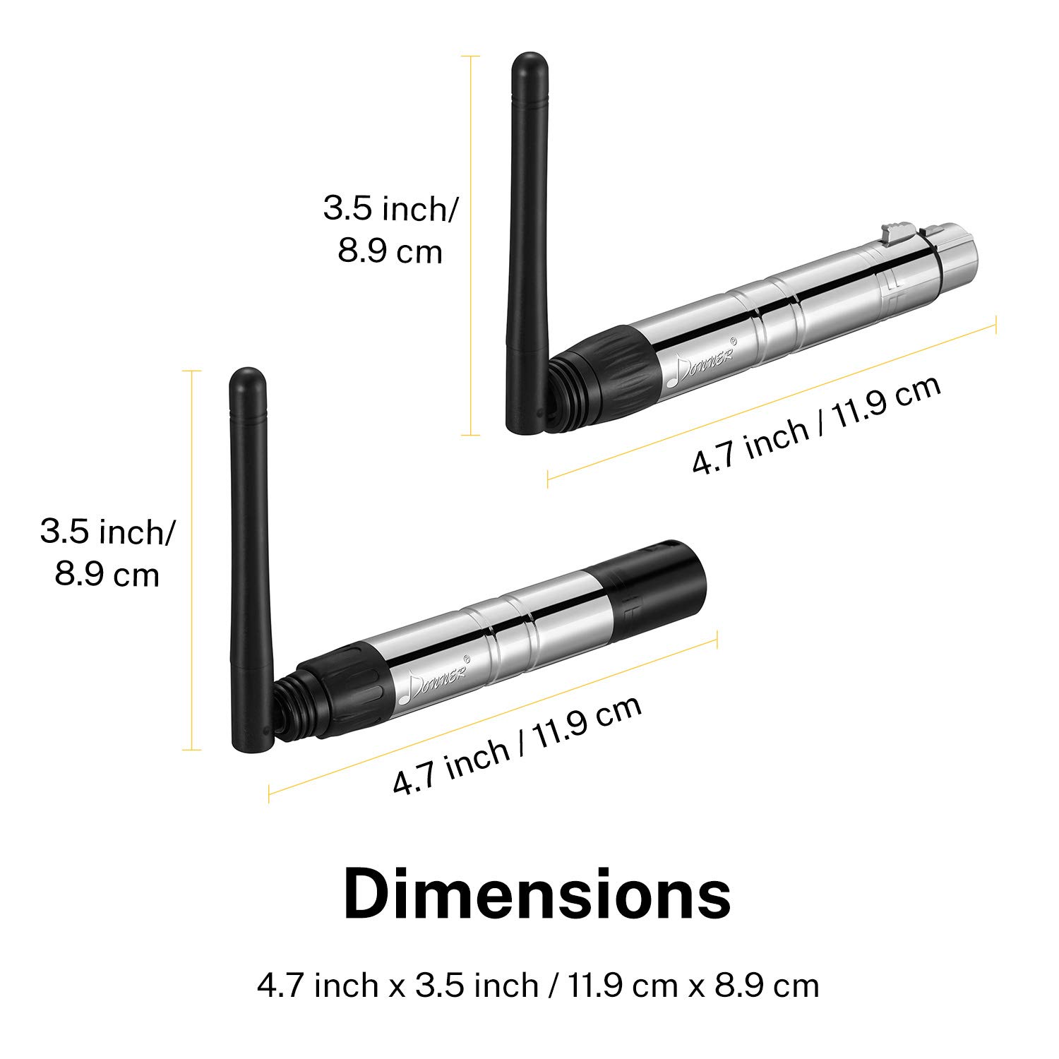 Donner DMX512 Wireless 3 Receivers with Light Dome & 1 Transmitter Stage Lighting Control for LED Stage Disco Party Bar Lighting, Dfi DJ 2.4G Wireless DMX Controller 4PCS