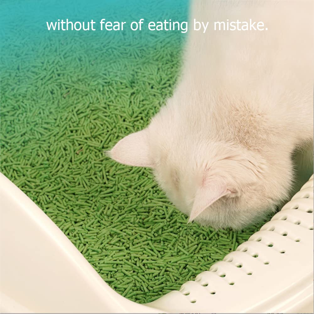 Edible Cat Litter Water Soluble Cat Litter - Tofu Cat Litter,Low Dust Litter, 100% Edible Soybean and Corn Materials,2mm Diameter
