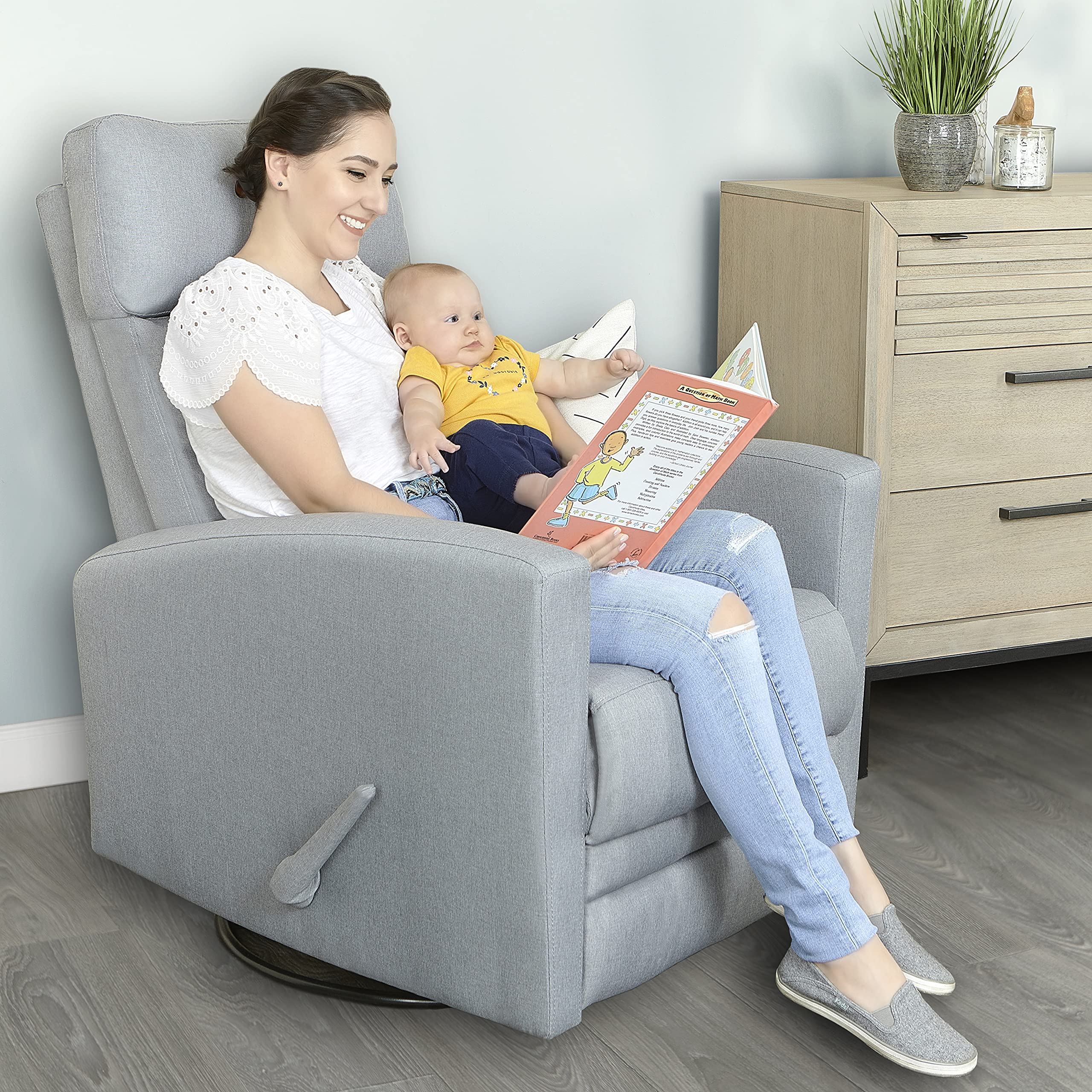 Dream On me Chatham Plus Swivel Glider,Grey