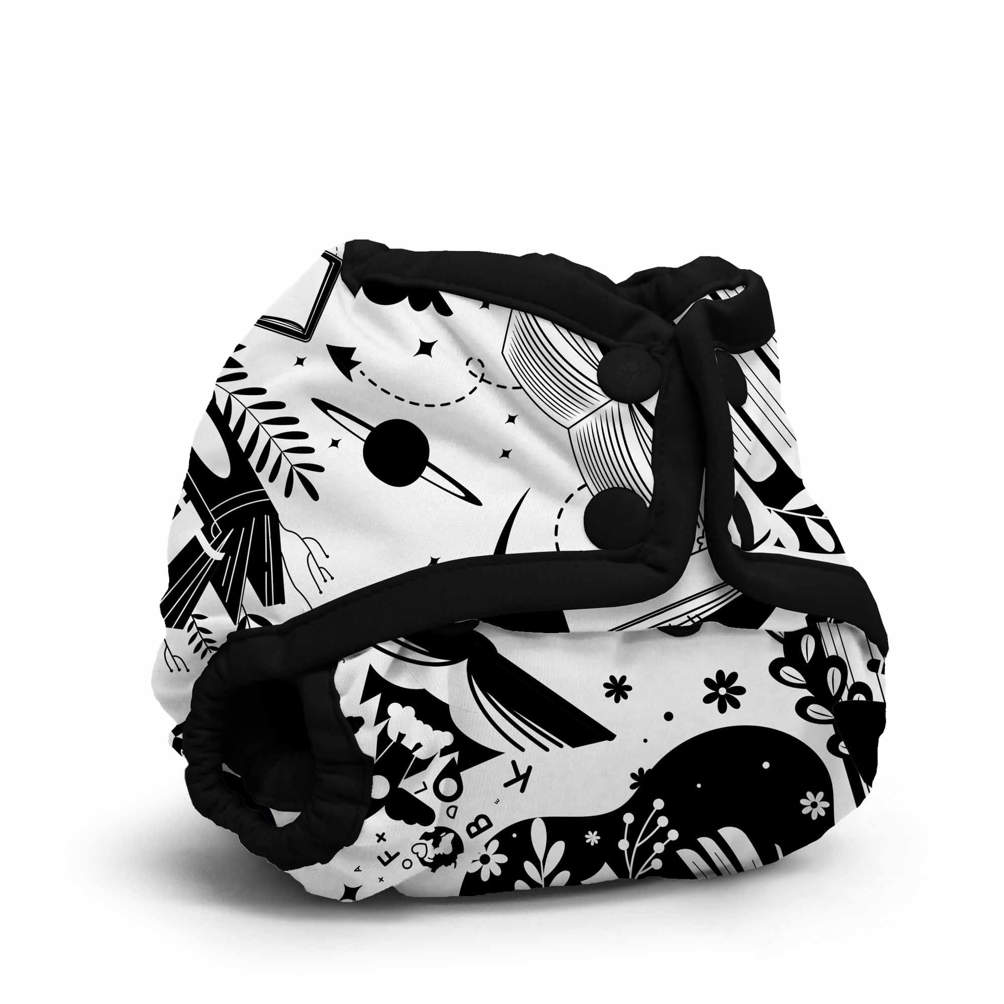 Kanga Care Rumparooz Double Leg Gusset Reusable Cloth Diaper Cover Newborn Snap | Book Club 4-15 lbs