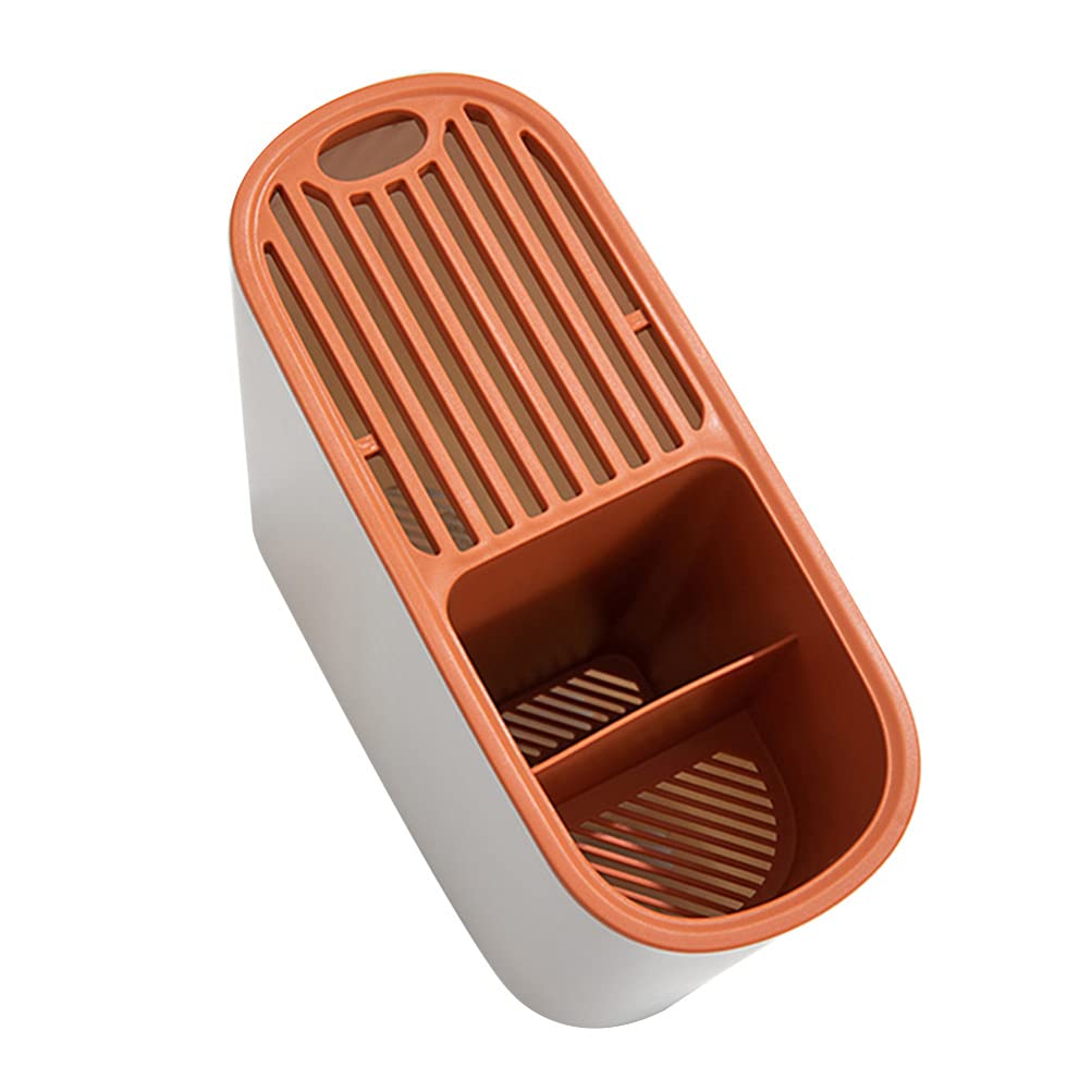 HEMOTON Dish Drying Rack Dish Drainer Knife Block Holder Knife Storage Organizer Chopstick Holder Storage Kitchen Cutlery Knife Scissor Block Set (Random Color)