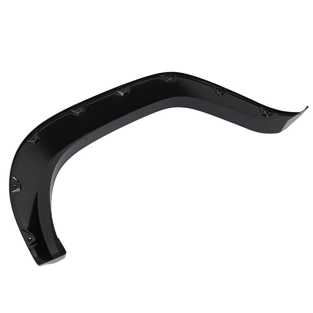 ECCPP ABS Matte Black Textured Fender Flares Fits For Chevrolet Silverado 1500 4.3L 3-Door LS Extended Cab Pickup With Rubber Edge Trim Hardware Kit Automotive Exterior Accessories