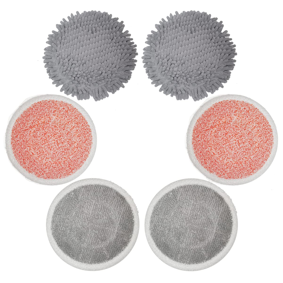 Home Times Steam Mop Pads,Floor Specialized Mop Cloth Set for Shark S7000,S7001,Shark S7000 AMZ Vacuum Machine Reusable Pads (2 Heavy Scrub Pads+2 Scrub Pads+2 Soft Pads)