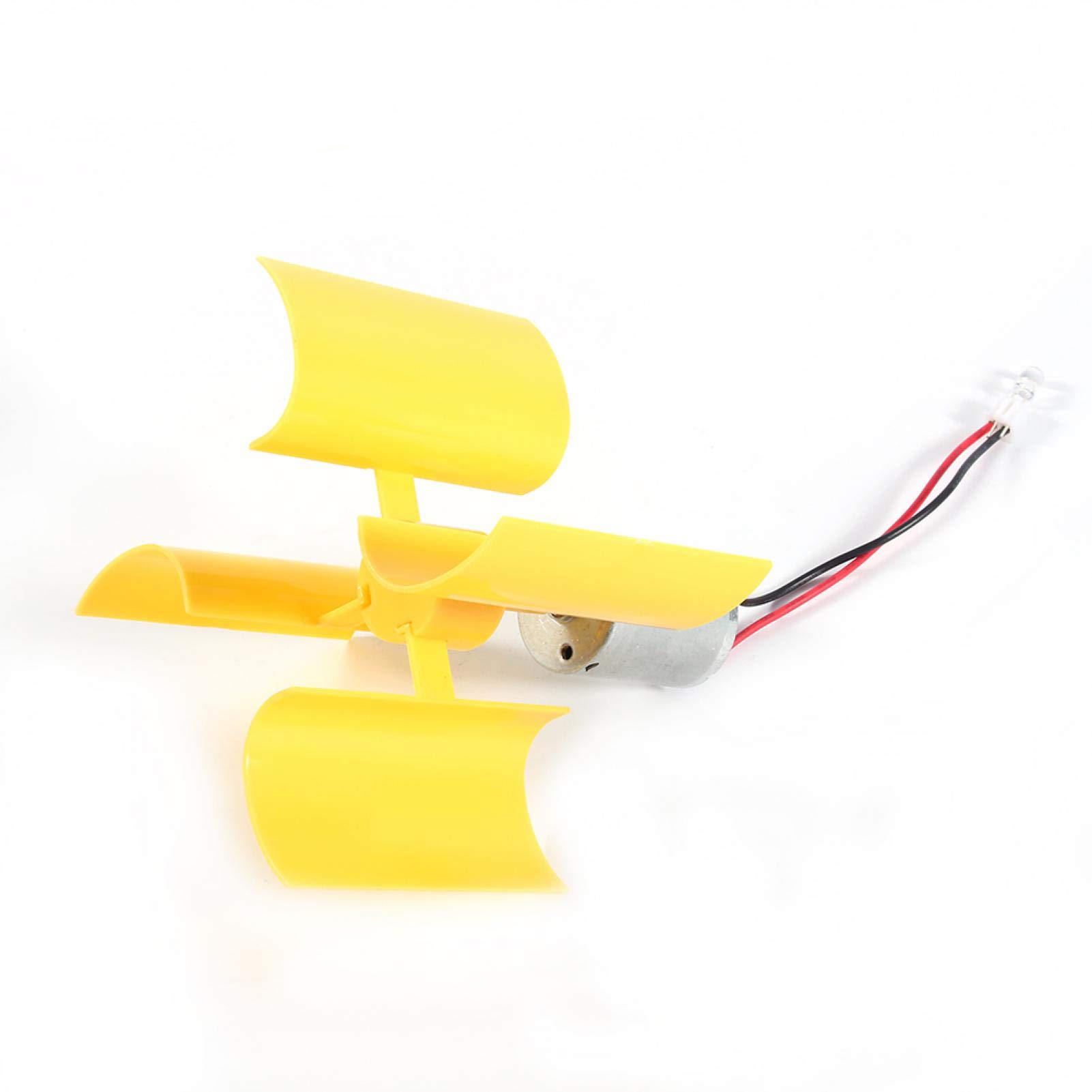 Kadimendium DIY Kit Vertical Wind Generator Small Motor Vertical Wind Turbines Blades Breeze Electricity Generator Science Mode Teaching Tool Small Motor Blades Generator