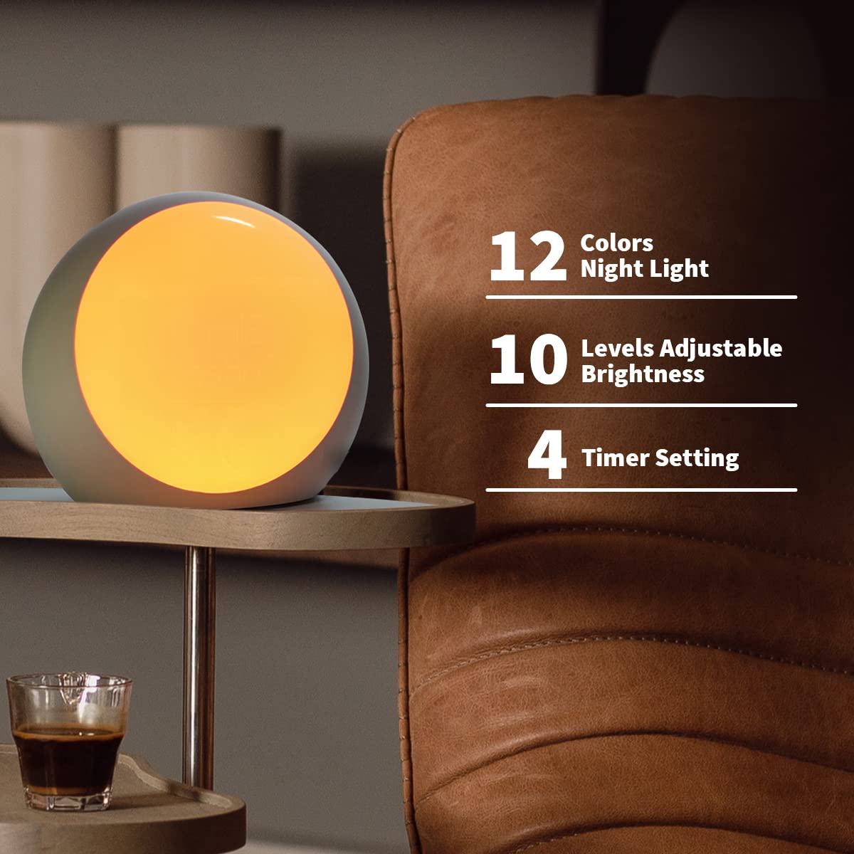iDealSleep Brown Noise Sounds Machine White Noise Machine with 30 Soothing Sounds 12 Color Night Lights Auto-Off Timer Calming Sleep Machine with Memory Function for Baby Kids Adult for Office Privacy