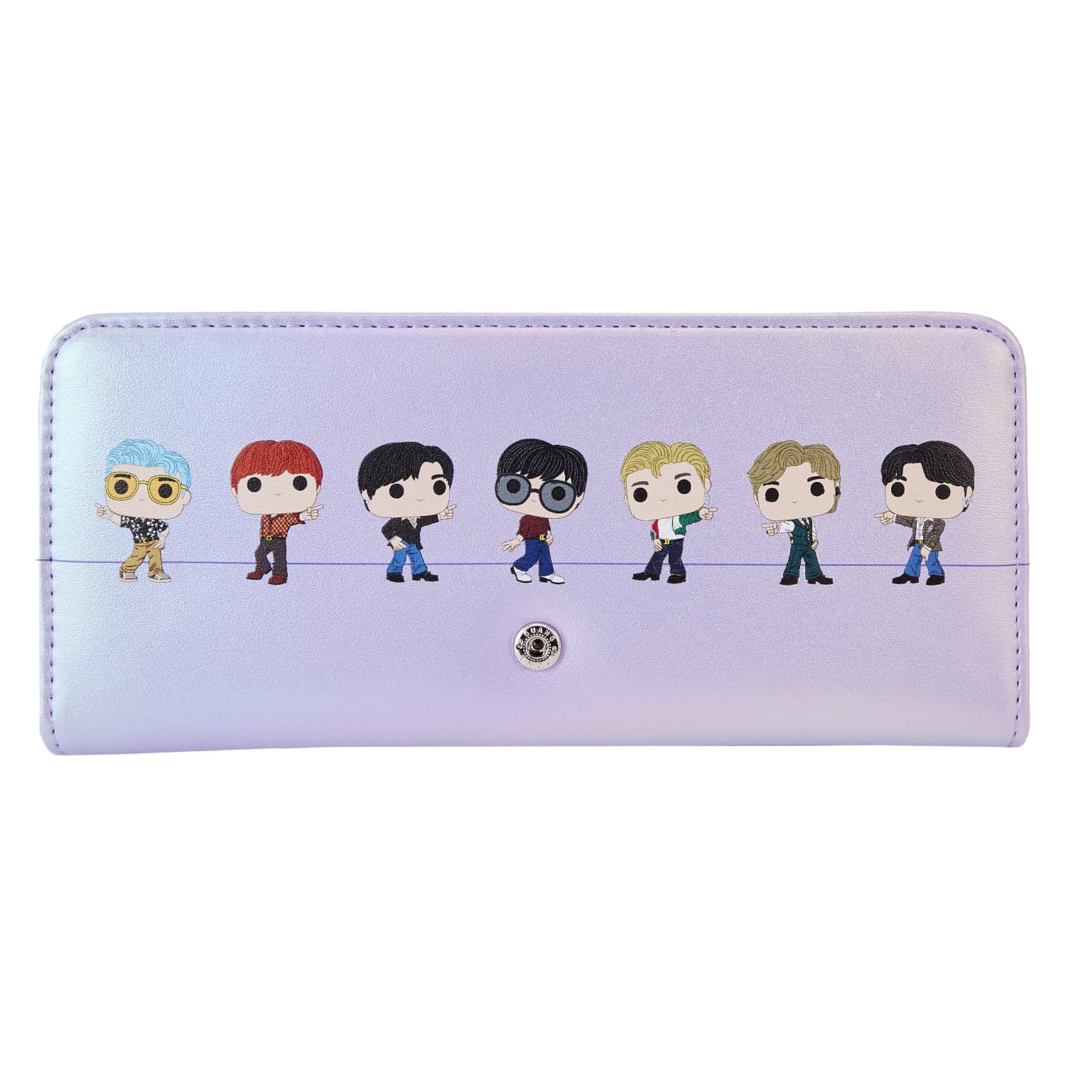 Loungefly BTS Logo Iridescent Purple Flap Wallet