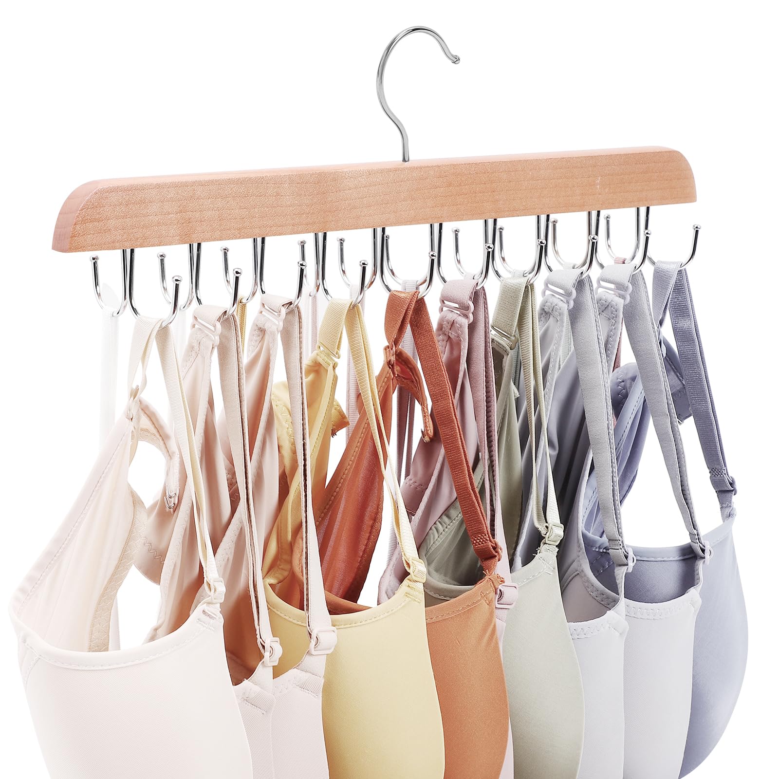 Sgokuno Bra Hangers for Closet Organizer, Tank Top Hanger with 20 Foldable Bra Hanger Hooks, Space Saving Hangersļ¼Perfect for Dorm & Apartment essientials for Closet Organizers and Storage.
