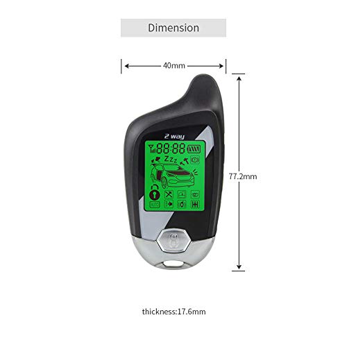 EASYGUARD EC202 2 Way car Alarm System with LCD Pager Display Remote Engine Start & Microwave Sensor DC12V