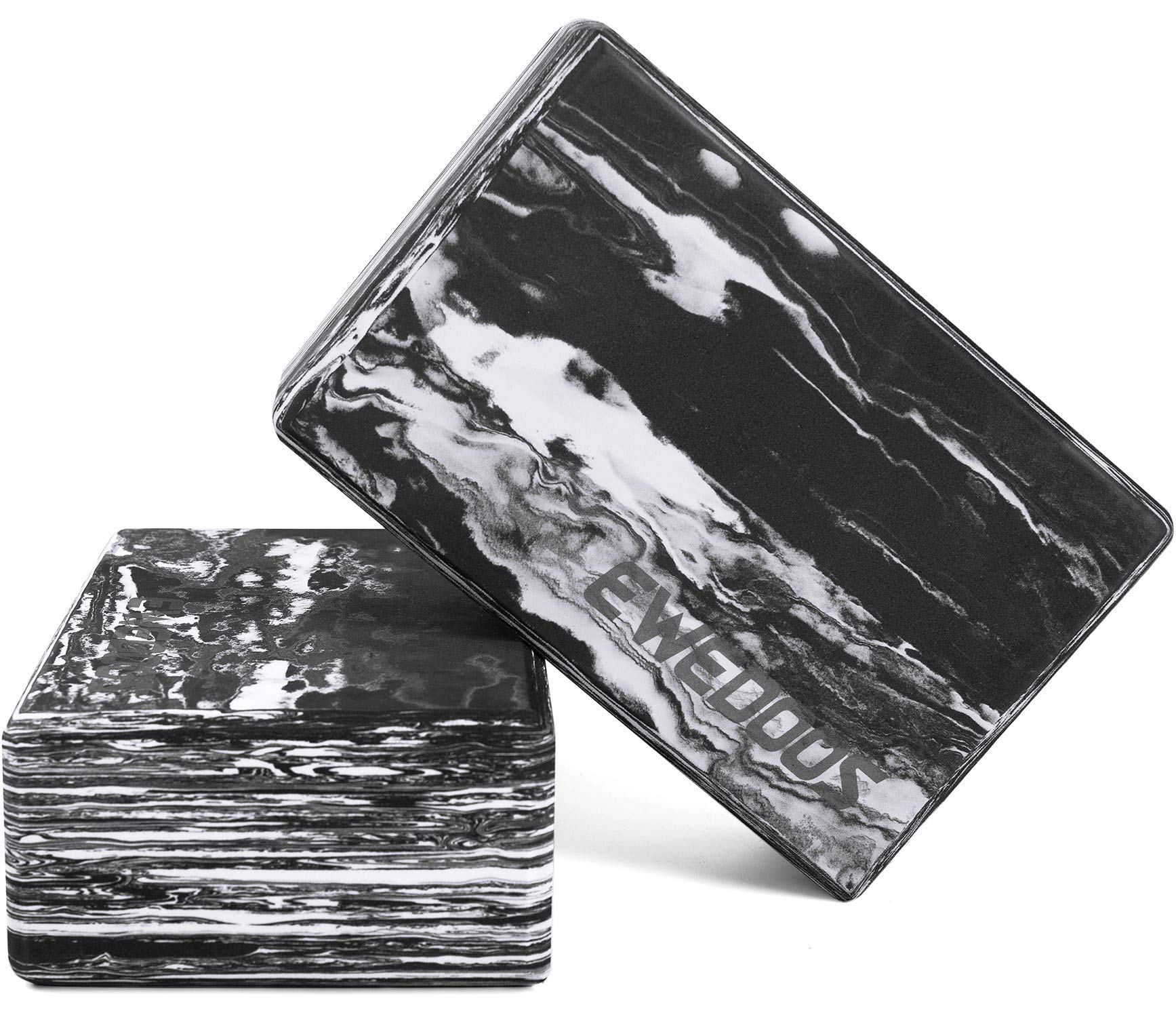 Ewedoos Yoga Blocks 2 Pack Eco Friendly Yoga Block High-Density Non-Slip Yoga Block Set for Yoga Pilates