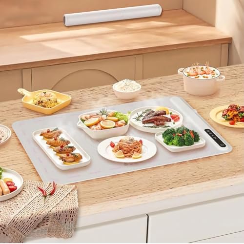Miller Market Warming Mat, Miller Market Food Warming Mat, Silicone Warming Mat, Adjustable Warming Tray Miller Market, Adjustable, Foldable, Fast Heating (15 * 23.6inch-Black,1Pcs)