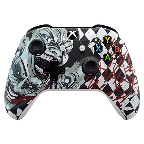 eXtremeRate Clown Patterned Front Housing Shell Faceplate for Xbox One S & Xbox One X Controller Model 1708 - Controller NOT Included