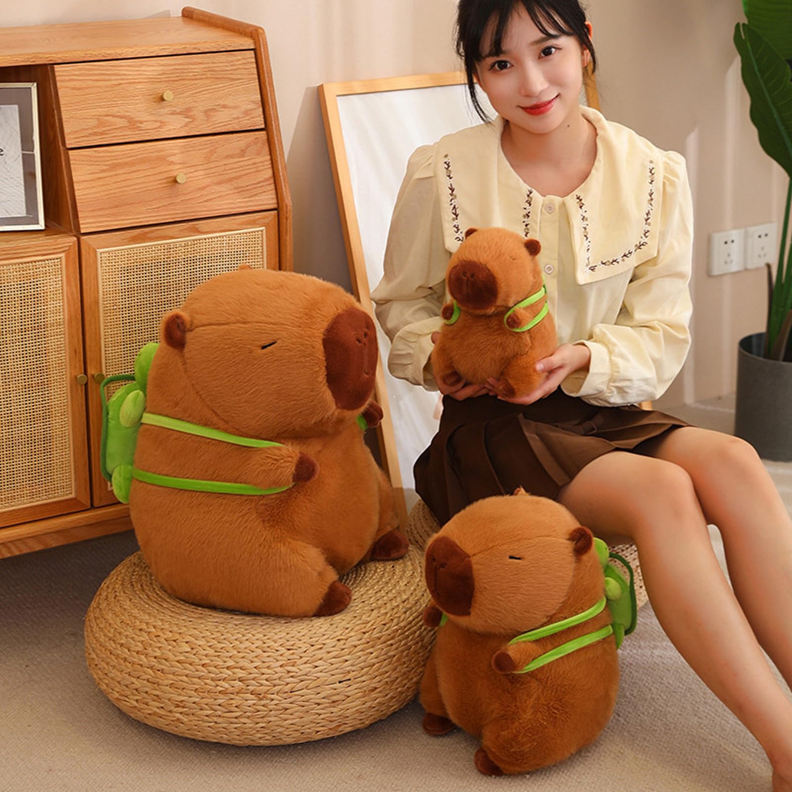 SHARKDOGGY Capybara Stuffed Animal, Capybara Plush Toy Cute Capybara Plushie Pillow Doll Gift for Kids and Home Decoration, 10 inch