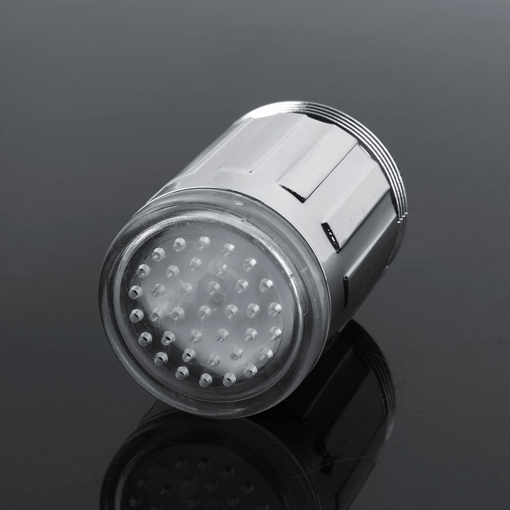 LED Water Faucet, 3 Colors Changing Temperature Sensor Water Stream Faucet Tap for Kitchen Bathroom