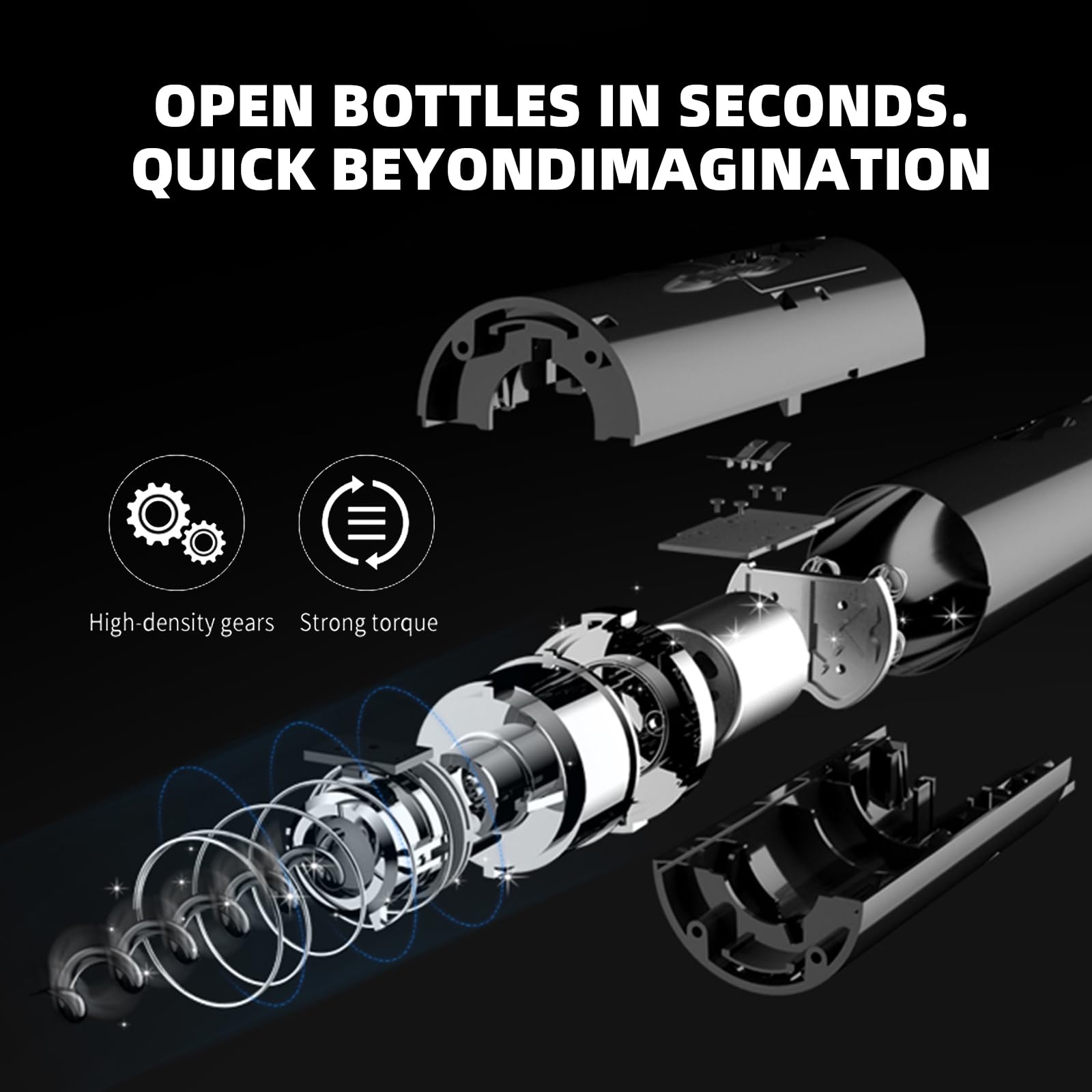 Liuzouwin Wine Bottle Opener Reusable Electric Wine Bottle Openers,Battery Operated Automatic Wine Corkscrew with Foil Cutter for Wine Lovers Gift Women Men (Stainless Steel)