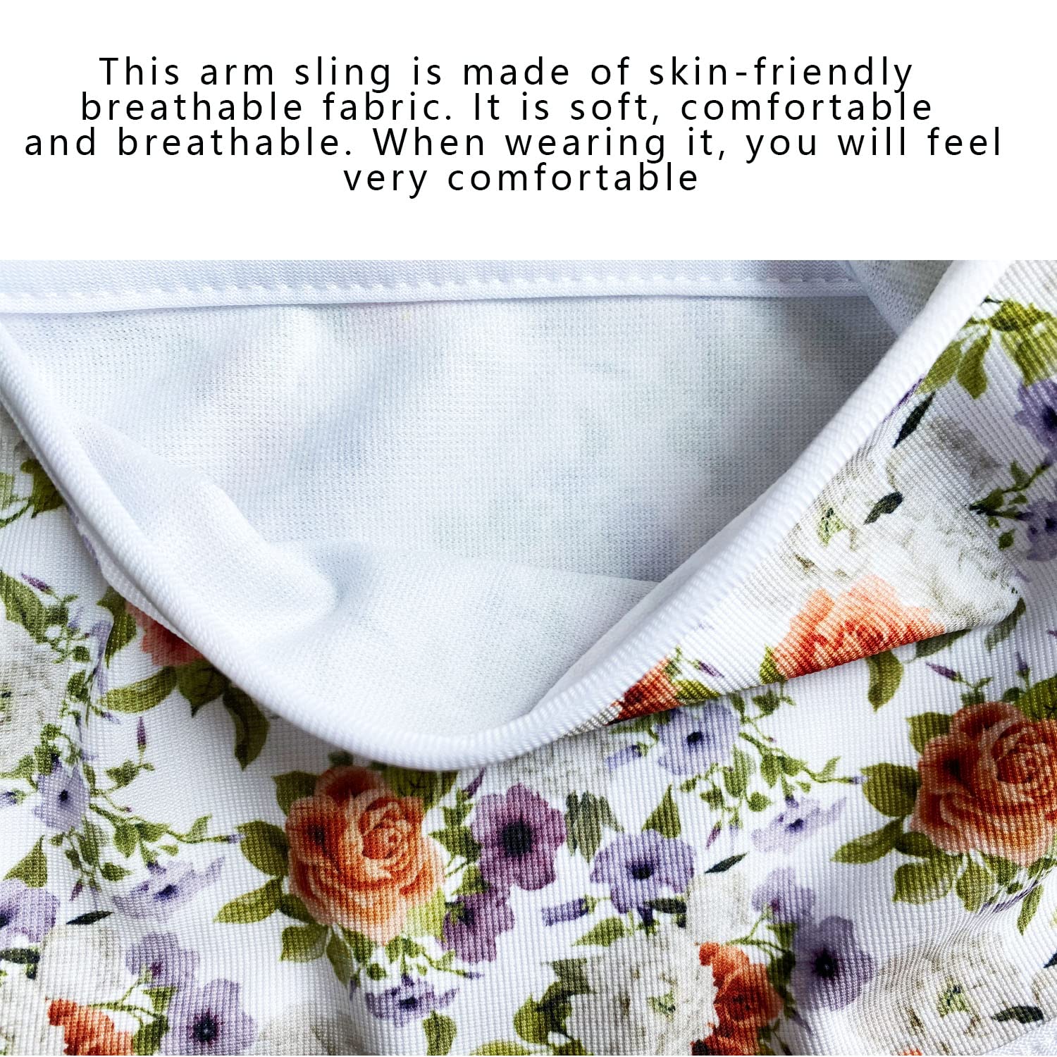 Fotgok Breathable Arm Sling with Waist Belt for Shoulder Women-Shoulder Immobilizer with Strong Support-Breathable Arm Support Brace for Shoulder Injury, Peony