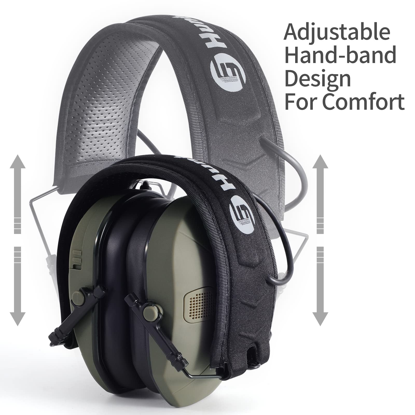 FUYOU Electronic Shooting Ear Protection, NRR 26dB Noise Reduction Slim Compact Folding Hearing Protection, Shooting Ear Muffs