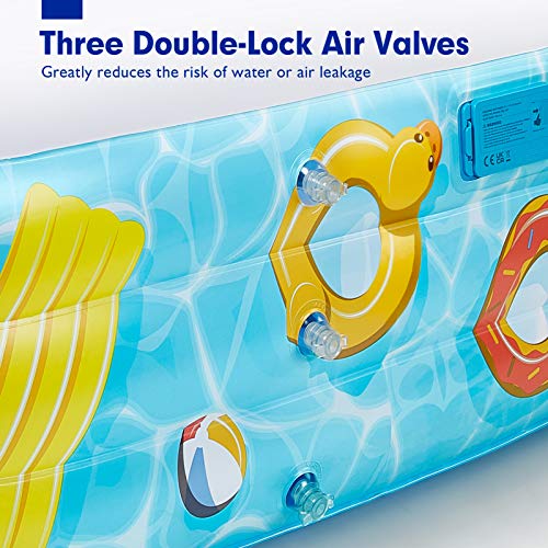 Inflatable Above Ground Pool for Adults - Blow up Kids Pools for Backyard, Inflatable Pool Above Ground Pool 118" x 72" x 22" Thickened Family Pool Kiddie Self Swimming Pool Blow up Pool for Ages 3+