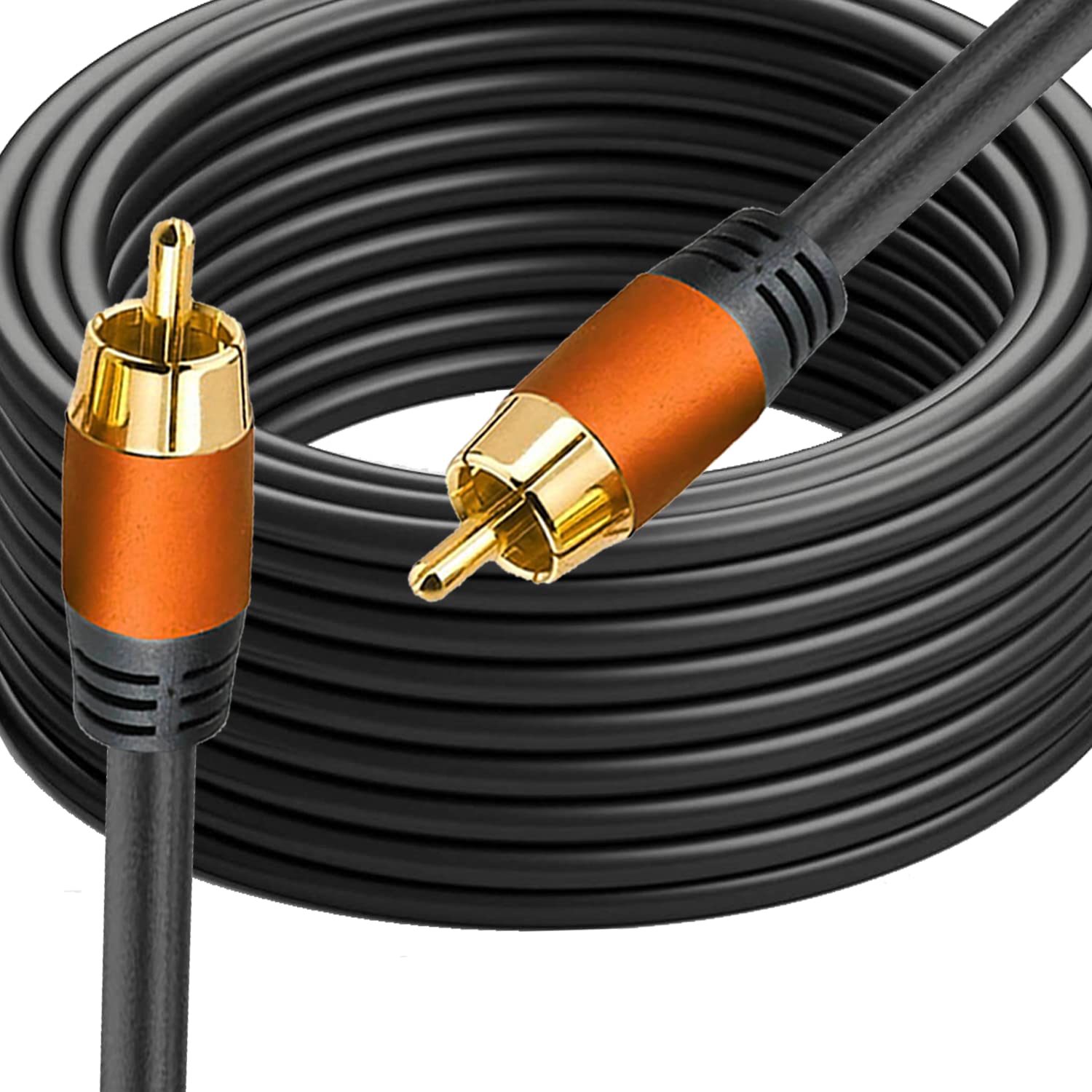 Digital Coaxial Audio Cable 6FT,1RCA Male to 1RCA Male Subwoofer Cable RCA Video Cable for Subwoofer, Home Theater, Video/Audio Subwoofer Rear View Parking Camera