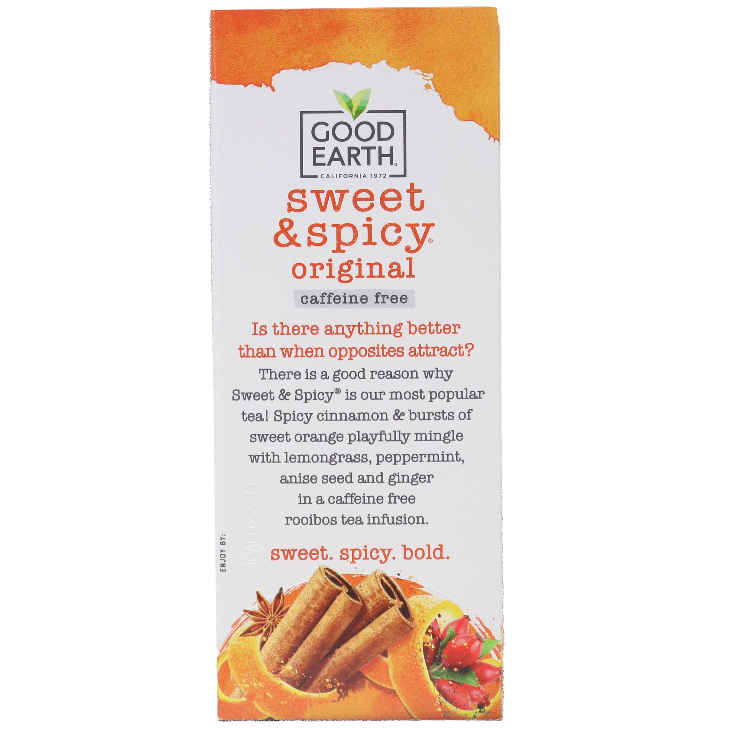 Good Earth Sweat & Spicy Caffeine Free Herbal Tea - 6 Pack w/ 25 Tea Bags per Box