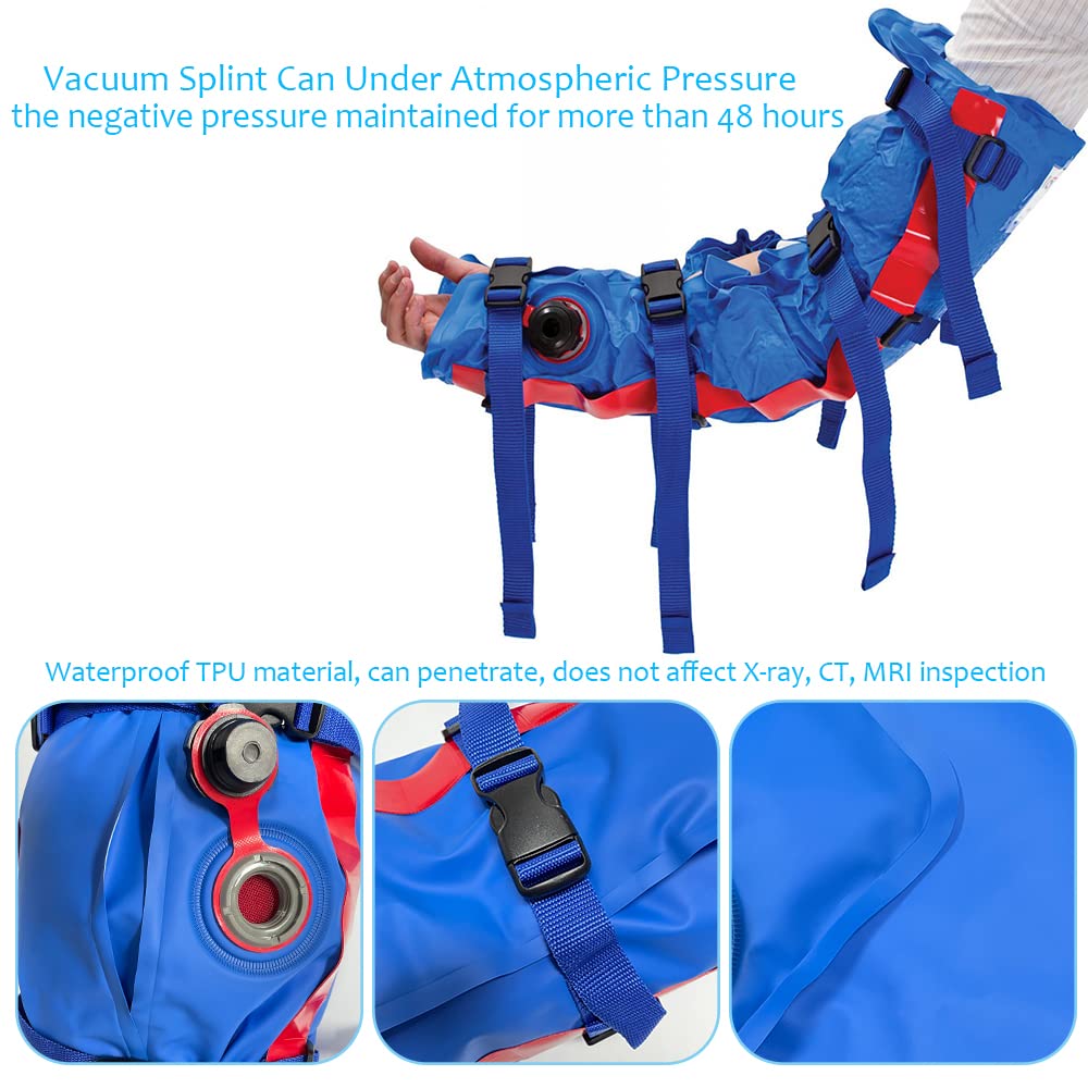 Emergency Vacuum Arm Fixed Splint, Outdoor First Aid Hand Wrist Immobilization Protection Device for Rescue and Accidents