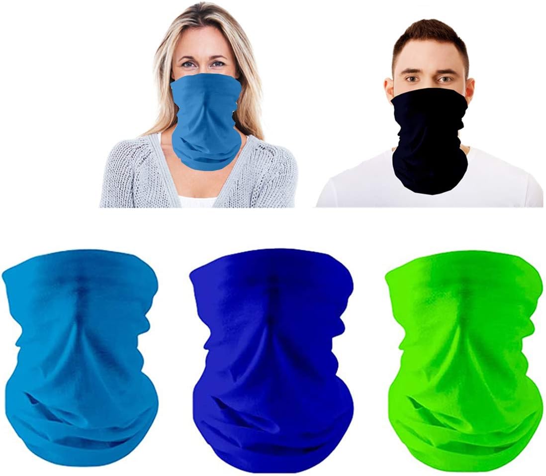 Elimoons 3P Neck Gaiter Breathable Bandana Mask Cycling Half Face Mask Men Women