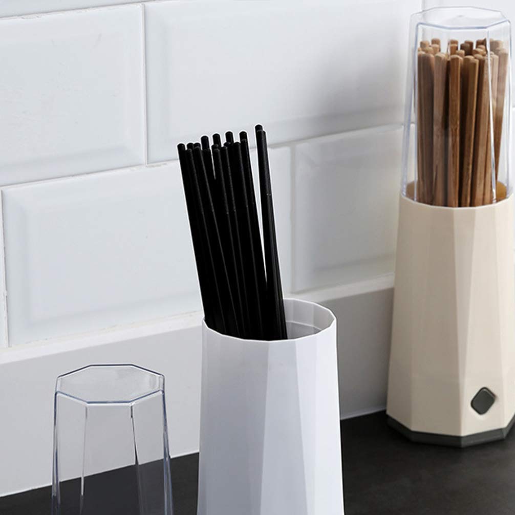 HEMOTON Storage Holder with Lid Cutlery Storage Container Spoon Storage Rack Cutlery Holder for Counter Utensil Rack Doll Cake Pan Tableware Organizer Chopsticks With Cover
