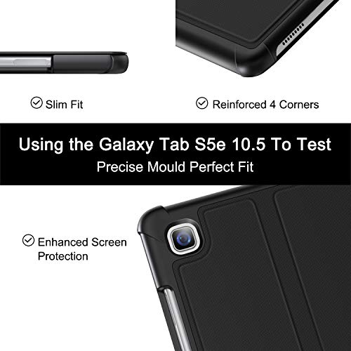 Soke Case for Samsung Galaxy Tab S5e 2019, Premium Shock Proof Stand Folio & Multi-Viewing Angles, Auto Sleep/Wake,Hard PC Back Cover for Galaxy Tab S5e 10.5 inch Tablet [SM-T720/T725/T727],Black