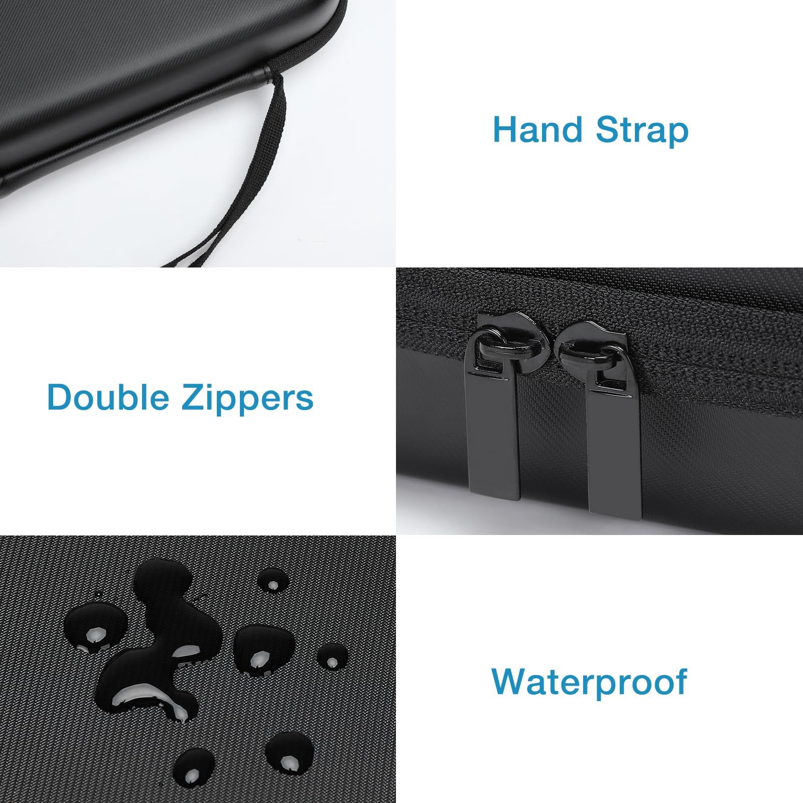 MOSISO Electronic Organizer Travel Case Compatible with MacBook Power Adapter, Compatible with Magic Mouse & Pencil, SD Card, USB Flash Disk with 4 Modular Insert & 2 Cable Tie & Snap Hook, Black
