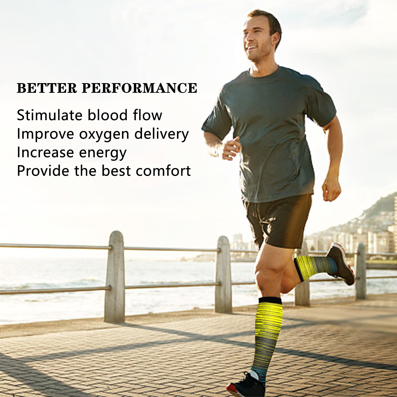 Diu Life Graduated Copper Compression Socks for Women Men Circulation-Best Support for Running,Nursing,Hiking