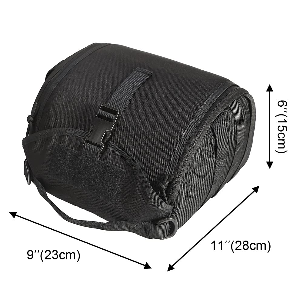 FARMSOLDIER Tactical Helmet Bag,Molle Helmet Bag Pack,Lightweight Padded Storage Bag for Carrying Airsoft Fast Motorcycle MICH Helmet Black
