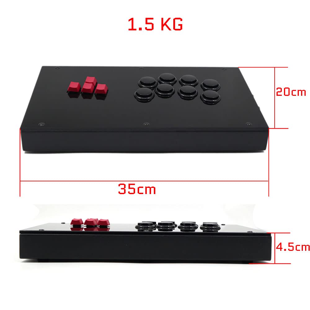 FightBox F6-PS Keyboard Button Arcade Joystick Game Controller for PS4/PS3/PC Sanwa OBSF-30 Cherry MX Black