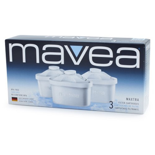 MAVEA Maxtra Replacement Filter for MAVEA Water Filtration Pitcher, 3-Pack, White