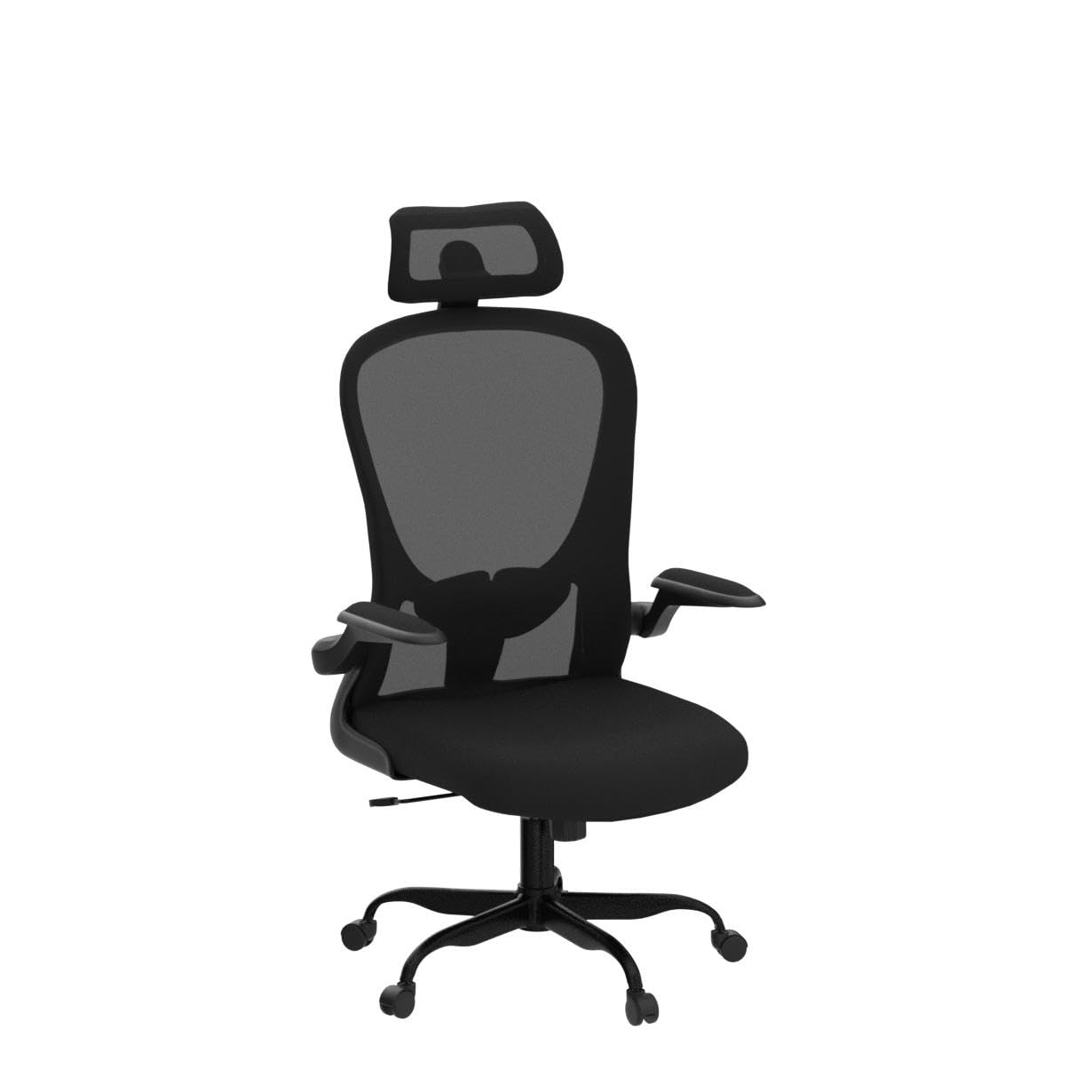 Ergonomic Office Chair, Comfortable Swivel Computer Chair, Breathable Mesh Desk Chair, High Back Home Office Chair with Flip-up Arms and Lumbar Support