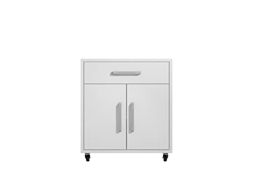 Manhattan Comfort Eiffel Garage Cabinets and Storage System, Set of 2, White