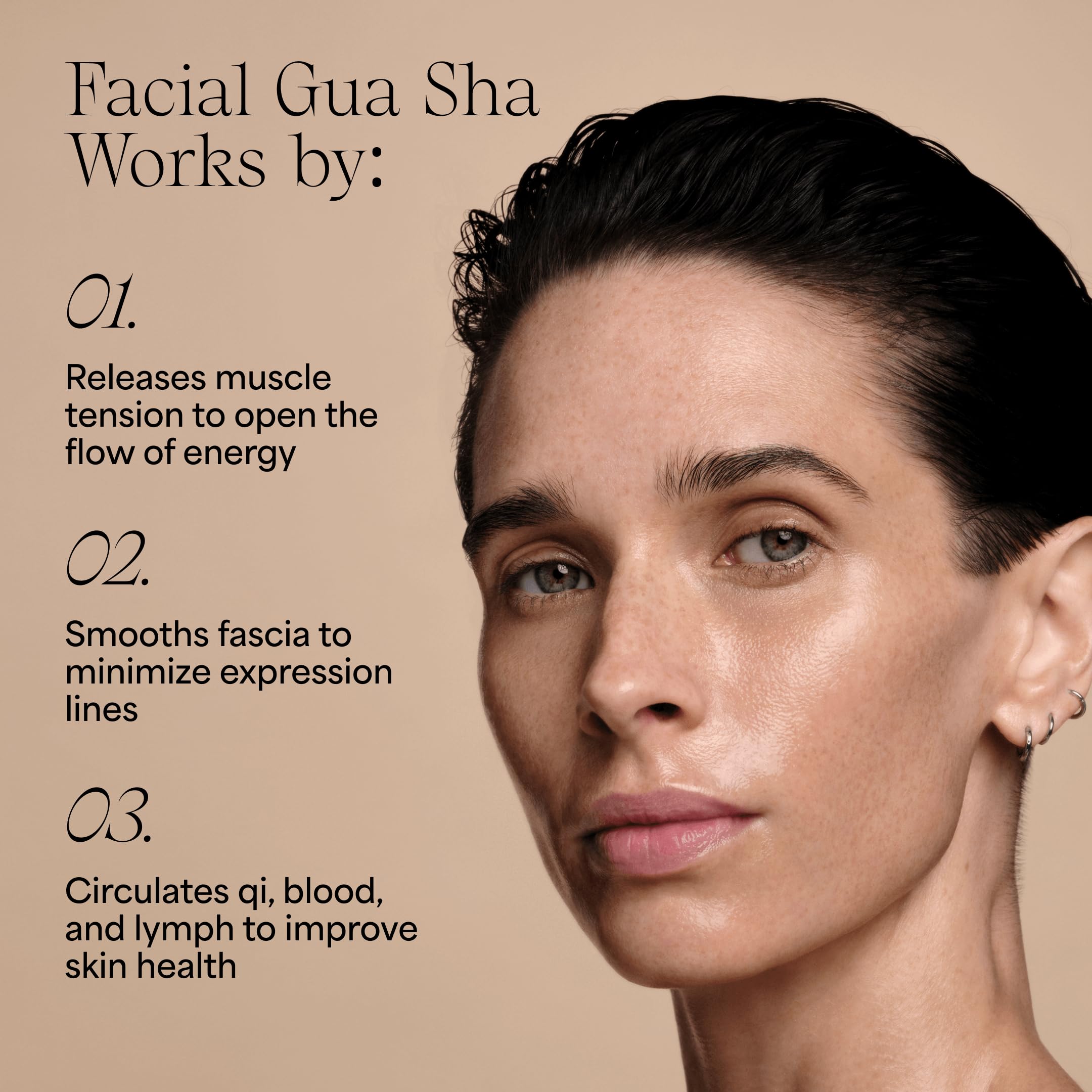 WILDLING Empress Stone Gua Sha Facial Stone I Facial Massage Stone to Lift, Plump, Tone + Sculpt I Patented Design Crafted with 100% Authentic Bian Stone