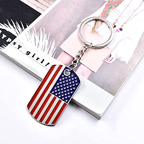 EIKOU RED USA Baseball Cap Polo Style Embroidered Dad Hat Adjustable American Flag for Men and Women（Come with The Flag Necklace）