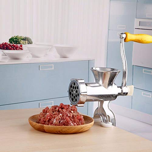 Meat Grinder, Mincer, Durable Aluminum Alloy LaborSaving Handle for Grinding Pork, Beef, Lamb, Chicken Restaurant Kitchen Tool Home