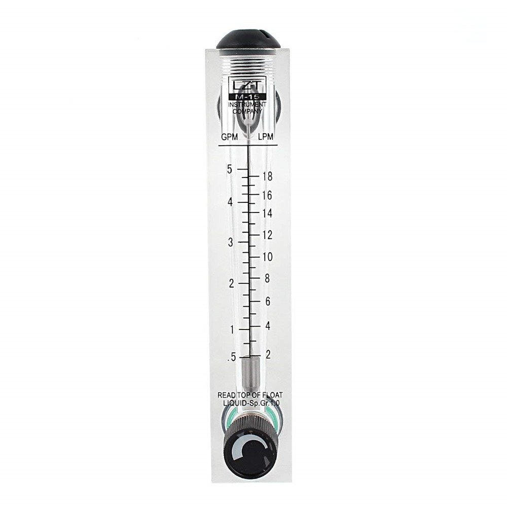 Nxtop Adjustable Knob 0.5-5GPM 2-18LPM Water Flow Meter Panel Type Flowmeter