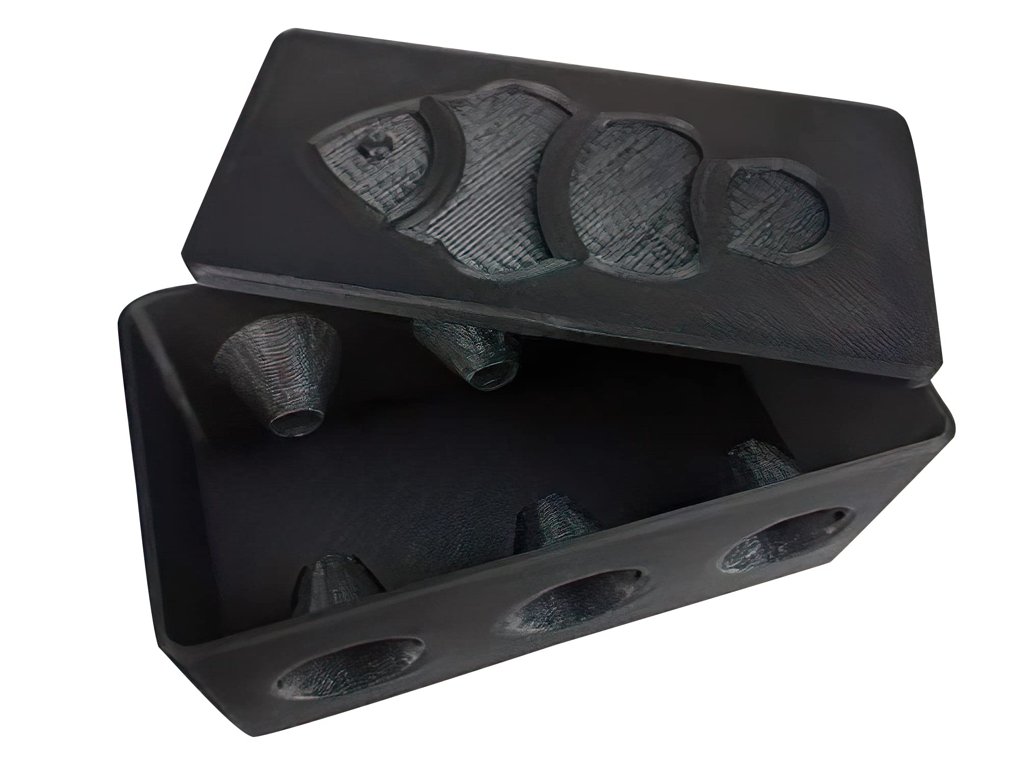 SplashNColor Black Bristle Worm Trap Box Pest Fireworm Bristleworm 6 Trap Holes | Aquarium Trap Box | Bristleworm Trap Aquarium | Black Hole Trap | Fish Trap Aquarium | Small Box Trap | Worm Catcher