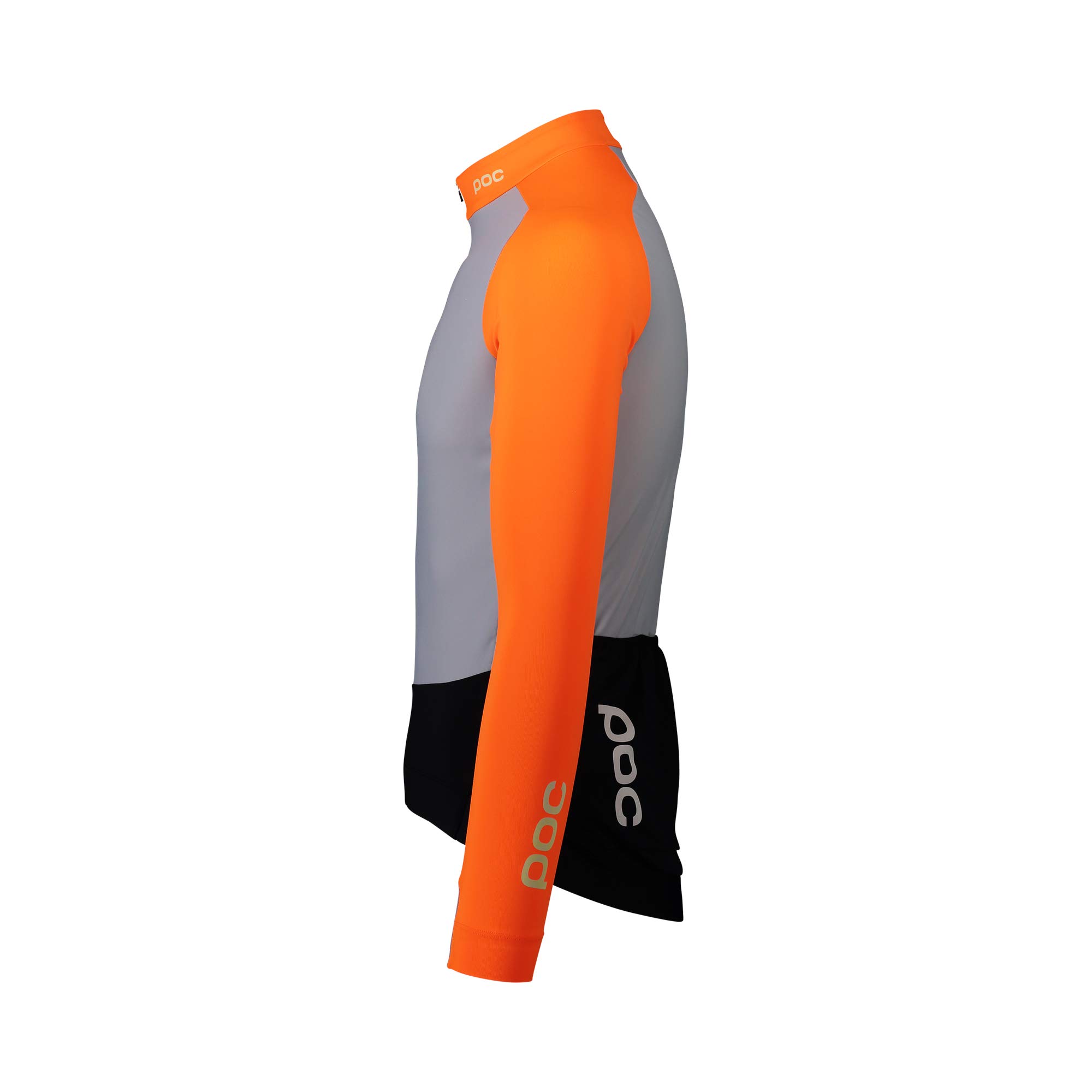 Essential Road Mid LS Jersey Granite Grey/Zink Orange / L