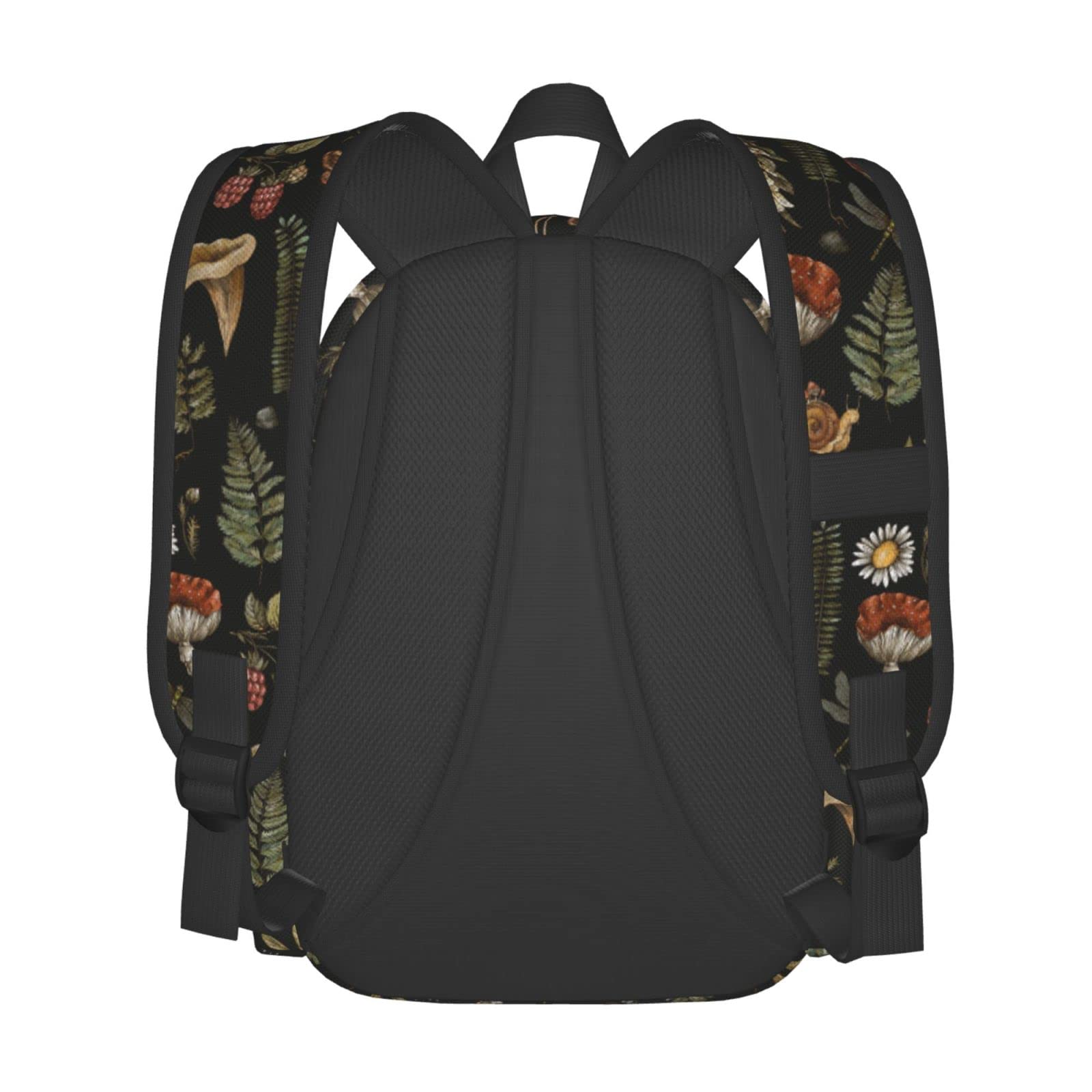 FREEHOTU Snails Mushrooms Backpack For Men Women With Adjustable Padded Shoulder Straps Daypack For College Travel