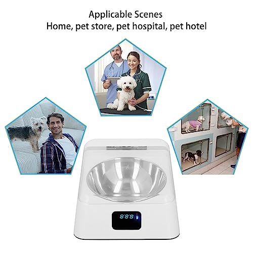 Zerodis Automatic Cat Feeder Pet Smart Feeder Induction Cat Food Dispenser Lid Opening Rechargeable Dog Cat Feeding Bowl for Small Medium Pet 350ml Pet Dry Food