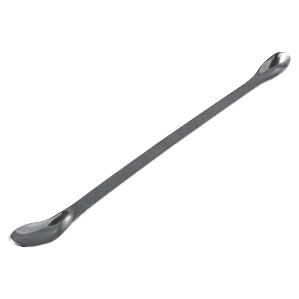 SHUATI Micro Sampling Scoop Stainless Steel Universal Silver Double Ended Mixing Spoon Wide Application Lab Spatula Laboratory Supplies